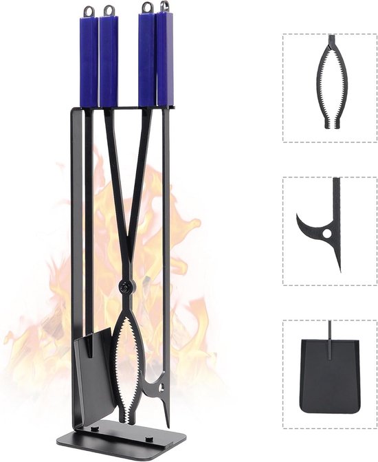 Open haard gereedschap set – 28 inch vuurpook, tang en schop voor ...