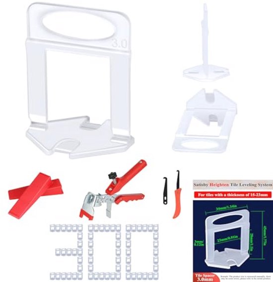 Tegel Levelingsysteem 3mm voor 20mm Tegels – Spacer Clips, Wiggen, en ...