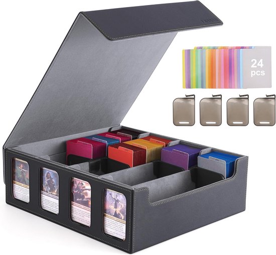 Bo te De Rangement Pour Cartes Avec Supports Et 24 S parateurs Color s bo-te-de-rangement-pour-cartes-avec-supports-et-24-s-parateurs-color-s