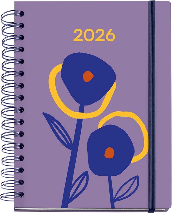 Weekkalender 2026 160 x 218 mm - Dubbele Spiraal Weekplanner met ...