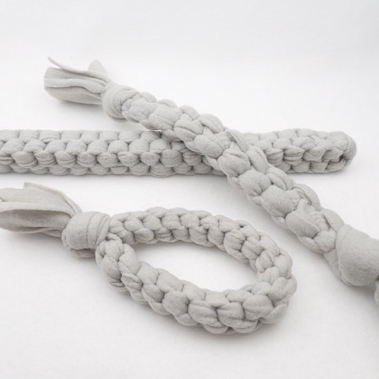 De Woefies® 3-delige ton-sur-ton lichtgrijs set: Blafie, Kefie ...