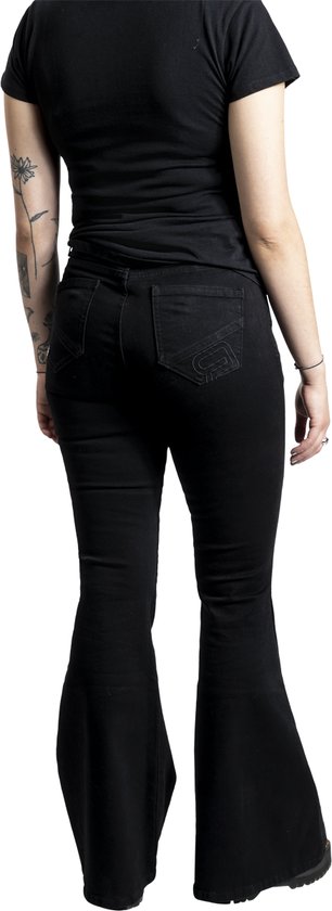R.E.D. Rock-Engineered Design Zwarte bootcut jeans - Dames - W29L30 | bol
