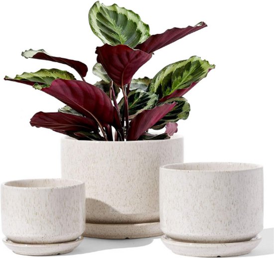 Keramische Bloempotten Set Van 3 – 11cm 13cm 17cm – Met Afwateringsgat ...