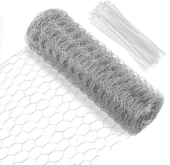 Kippengaas 40 cm x 12 m voor kippenhokken, konijnenkooien en gevogelte ...