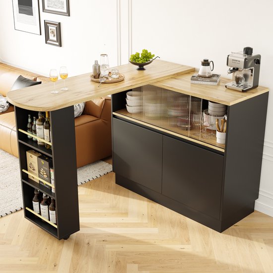 REDOM Draaibaar barmeubel 360° rotatie, Hauptkörper 90*45*100cm, MDF ...