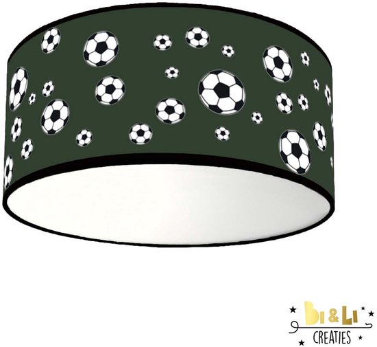 Plafondlamp voetbal donkergroen-sfeerverlichting-incl diffuser-voetbal ...