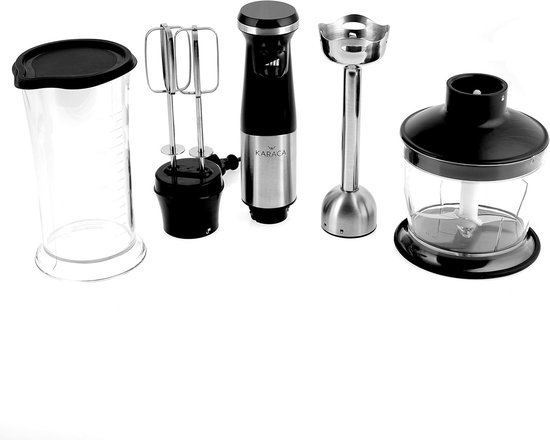 Handmixer 1000 Watt met 4 Messen, Chopper en Dubbele Garde, 800 ml en ...