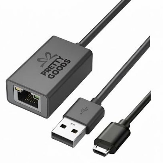USB 2.0 Micro-B Ethernet Adapter voor video streaming apparaten ...