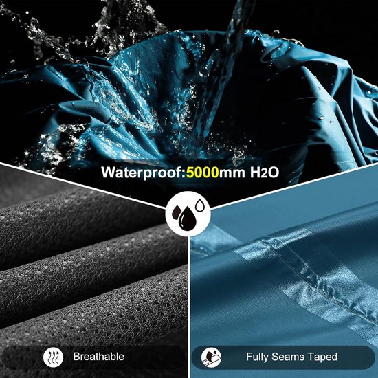 Waterdicht Regenpak Volwassenen Reflecterend - Opvouwbaar Fiets- en ...