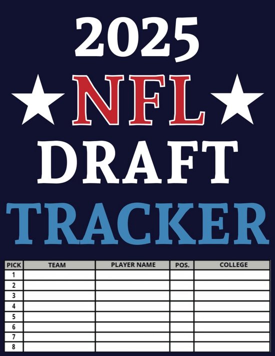 NFL Draft Tracker 2025 Invulformulier voor Feestjes en Fans - Elke ...