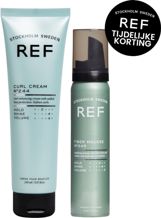 REF CURL CREAM 150ML + FIBER MOUSSE 75ML - Krullen - Styling krullen ...