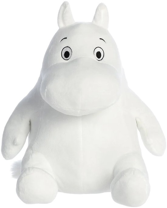 Knuffel Pluche | Moomin | Knuffel - Groot 33 cm - Pluche | Wit Zwart | bol