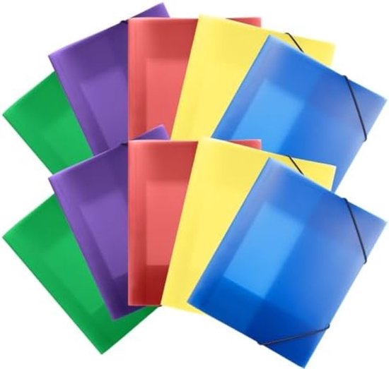 ST TRADİNG A4 Documentenmap Set - 10 Multikleurige Mappen met ...