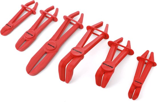 Slangklemtang Set - 6 Stuks, Rechte & Hoekige Knijptangen voor ...