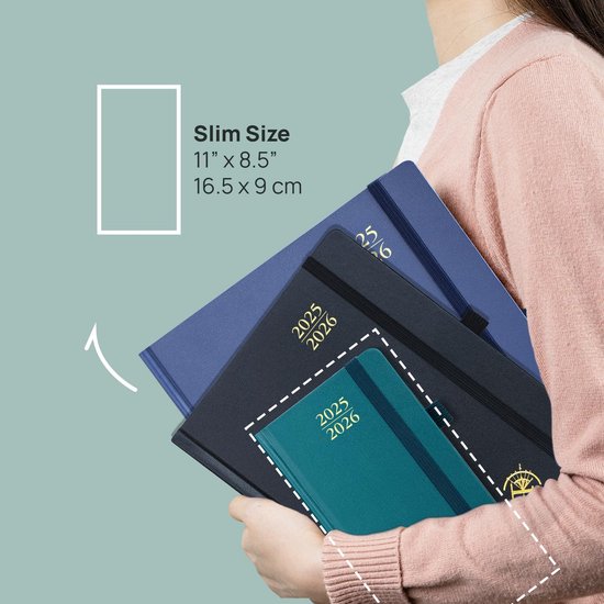 Pocket Agenda 2025-2026 Weekplanner School 17 Maanden Hard Cover ...