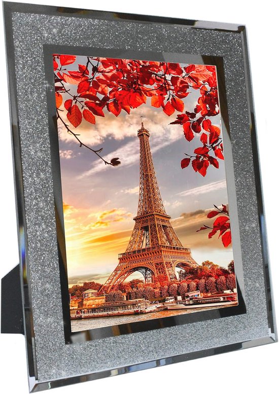 Decoratieve fotolijst 15 cm x 20 cm met sprankelende kristallen en ...