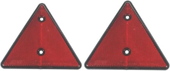 Driehoekige reflectoren voor caravans en aanhangers - Set van 2, Rood | bol