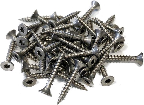 Roestvrijstalen Houtschroeven 3x20 mm - 200 Stuks verzonken kop Torx | bol