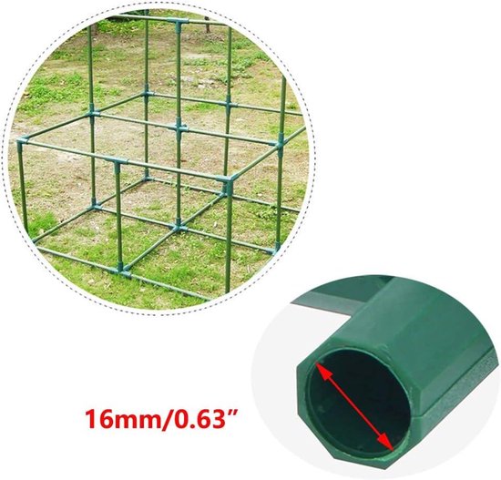 All4You - Kas Frame Connector voor Tuinieren: 10 Stuks - 16mm Platte 4 ...