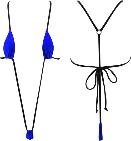 Extreme Micro Bikini Set avec G-String Tanga - Zwart | bol