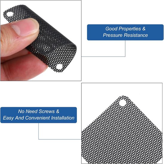 Stoffilters voor computerbehuizing - 6 stuks, 50 x 50 mm, PVC,... | bol
