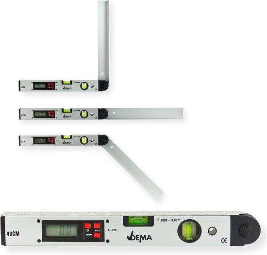Digitale Gradboog met Waterpas 40 cm - Hoekmeter, Liniaal en Waterpas ...