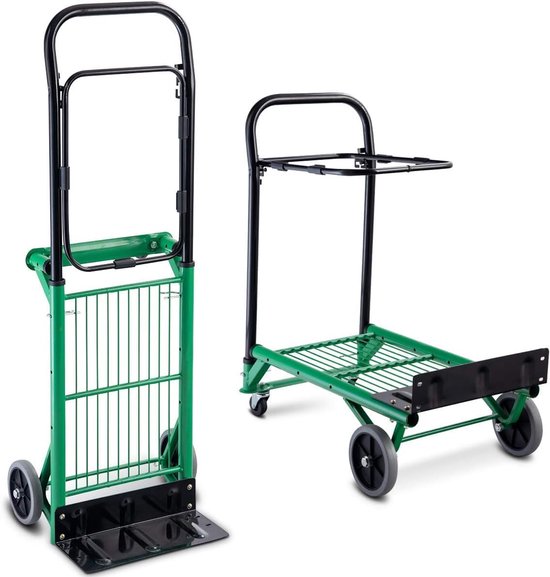 Opvouwbare 2-In-1 Steekwagen & Transportkar – 90 Kg – Verstelbaar ...