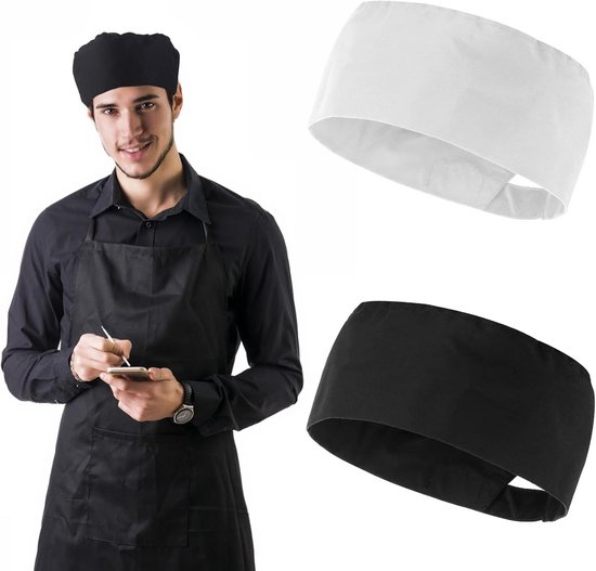 Toque de Cuisinier Professionnelle Homme & Femme Ajustable Noire ...