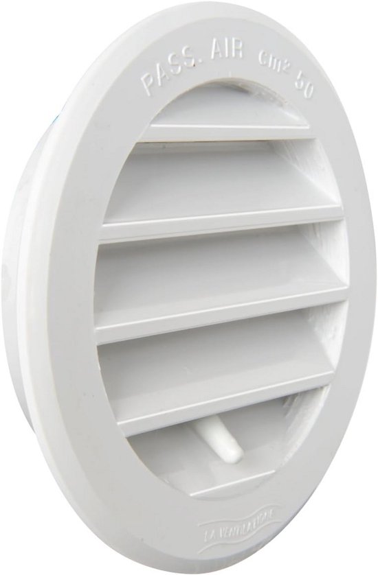 Ronde Inbouw Ventilatie Rooster Kunststof Wit 96 mm | bol