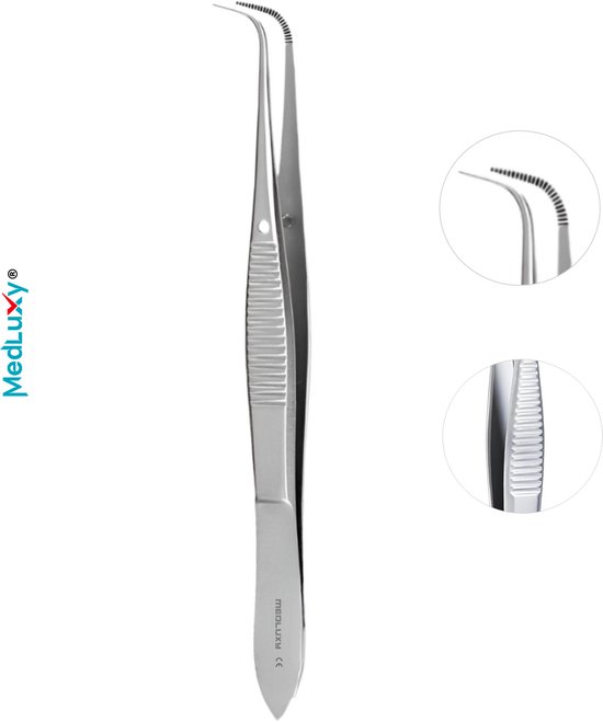 Medluxy - Splinterpincet - 12 cm - Pincet met Gebogen Fijne Punt ...