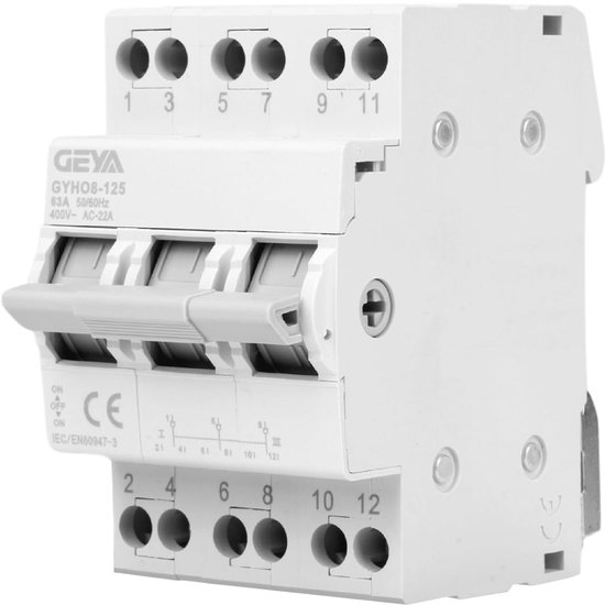 3-polige 63A Handmatige Overdracht Scheidingsschakelaar voor Dual Power ...