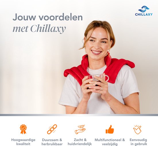 Chillaxy - Warmtekussen Nek en Schouder - Kersenpitkussen - Pittenzak ...