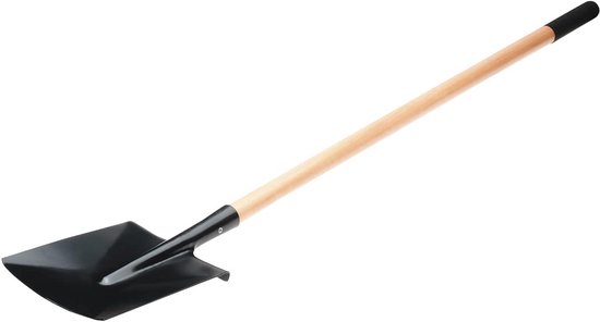 Vierkante Schep met Stalen Lemmet en Houten Handvat - Tuin- en ...