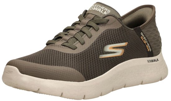 Skechers Slip-ins Go Walk Flex - Hands Up - Heren Instappers - Bruin | bol