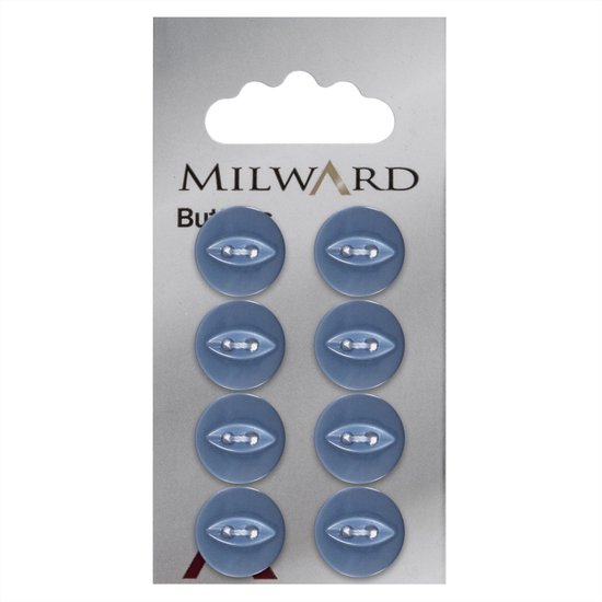 Milward Parelmoer Knoop Blauw 13mm (8 stuks) | bol