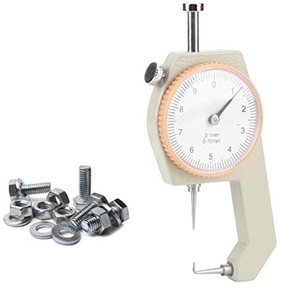 Diktemeter met platte kop, draagbare diktemeter met kegelkop, 0-10 mm ...