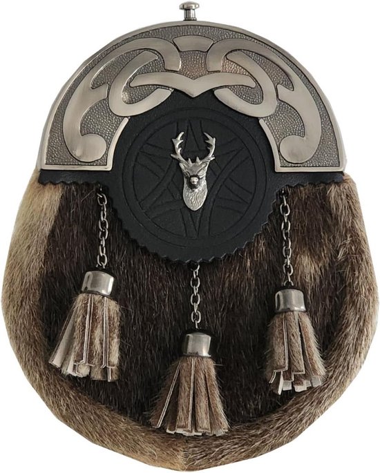 Sporran Traditionnel en Cuir pour Hommes - Accessoire de Kilt Écossais ...