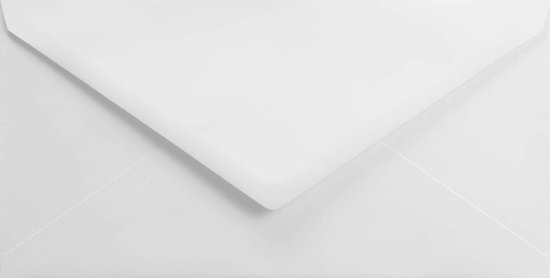 100 witte enveloppen lang 110x220mm 120g Splendorgel Extra White ...