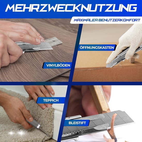 10 Stuks Professionele Aluminium Cuttermessen met 100 Extra ...