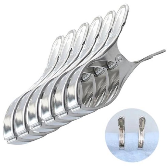 Waslijn Wasknijpers RVS 12 cm - Grote Roestvrij Stalen Knijpers voor ...