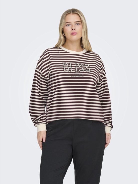 ONLY CARMAKOMA - CARLIZA L/S PEARL PRINT BOX SWT JRS - Dames - Sweaters ...