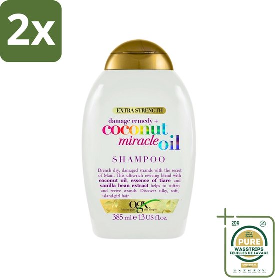 OGX - Coconut Miracle Oil - Shampoo - Voor Droog & Beschadigd Haar ...