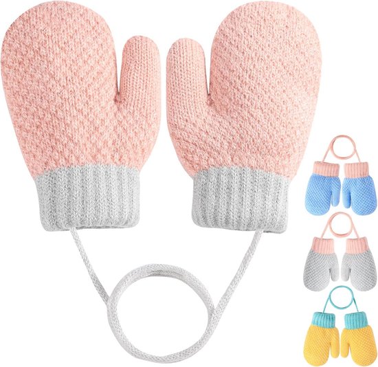 Warme Gebreide Wanten voor Baby en Peuter met Koord | bol