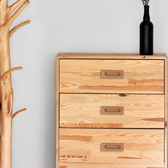 4x Verzonken Rechthoekig Houten Schuifdeur & Kast Hendel - Inbouw ...