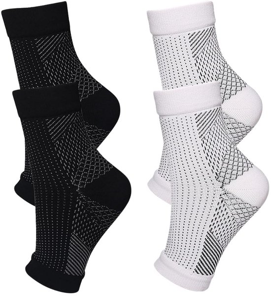 2 Paar Orthopedische Compressiesokken met Open Teen voor Ondersteuning ...