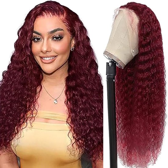 Perruque Lace Front Vagues Profondes pour Femmes - 100% Cheveux Humains ...