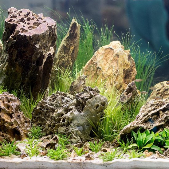 Natuurlijke Seiryu-steen 15-20 cm - 6 stuks Aquarium Rotsen voor ...