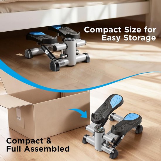 Mini Stepper voor Thuisfitness - Antislip Pedalen en Weerstandsbanden ...