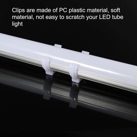 T5 U Clips voor LED-lampen - Kunststof Buisklemmen met Schroeven - 10 ...