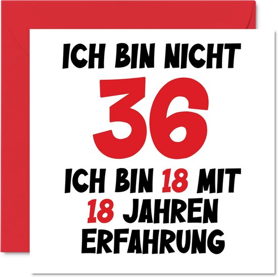Grappige Verjaardagskaart 36 Jaar met Humor | bol